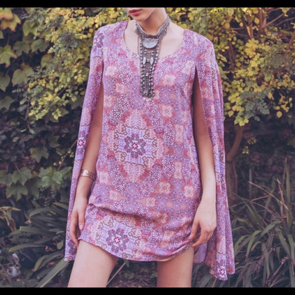 coco + jameson | Dresses | M Coco Jameson Indigo Girl Cape Dress | Poshmark